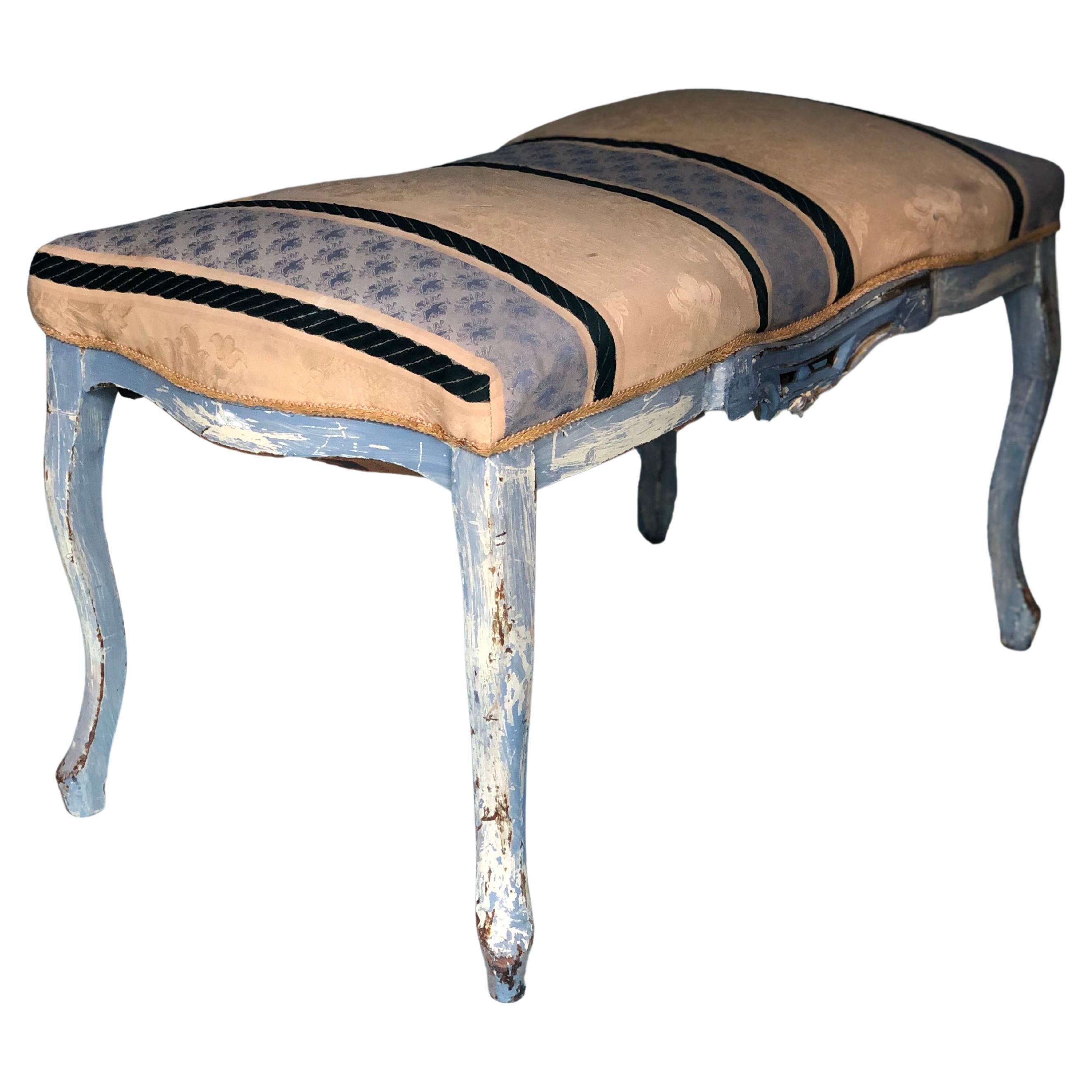 19th Century French Louis XV Style Upholstered Rococo Bench at 1stDibs ...