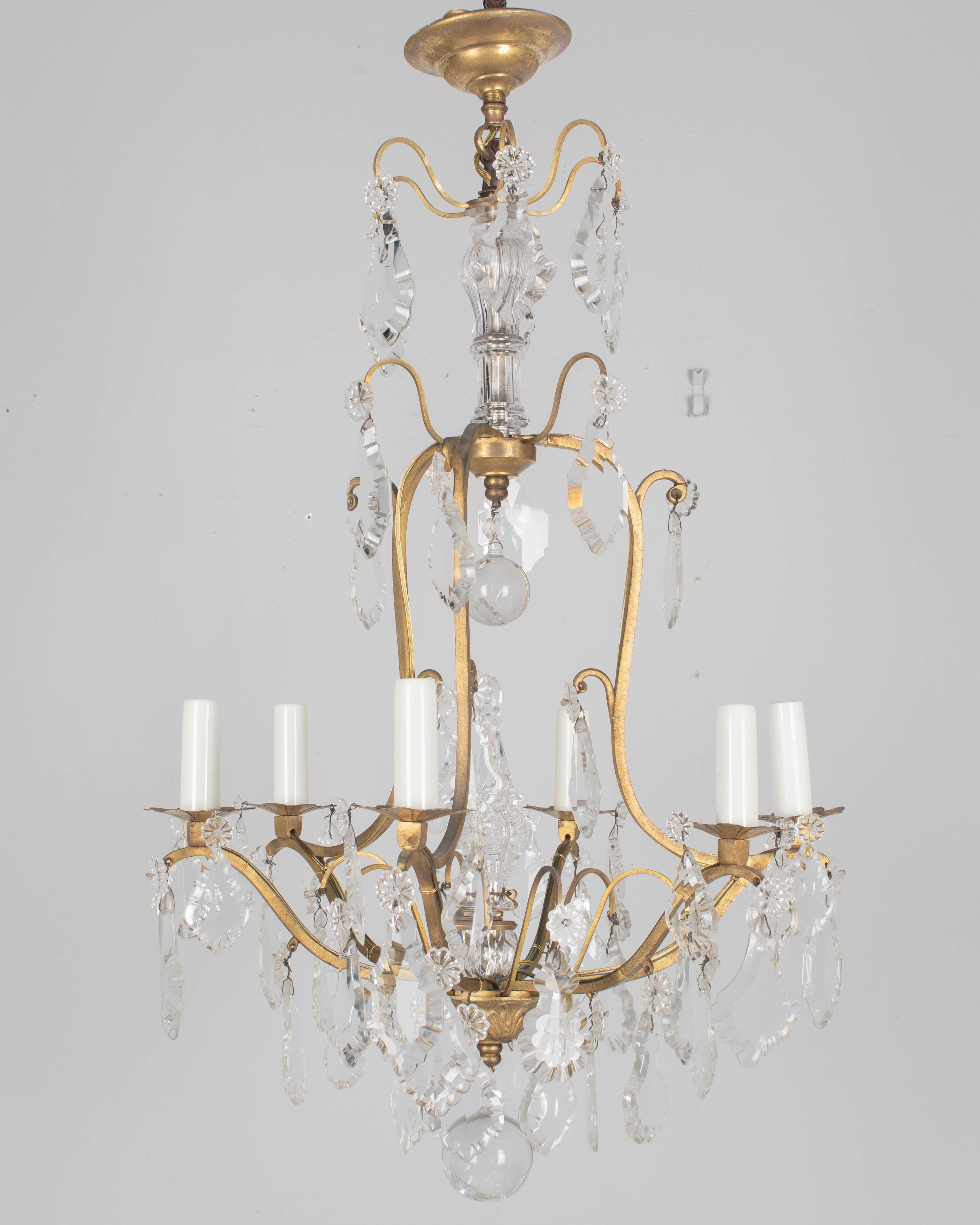 French Louis XV Style Crystal Chandelier For Sale at 1stDibs