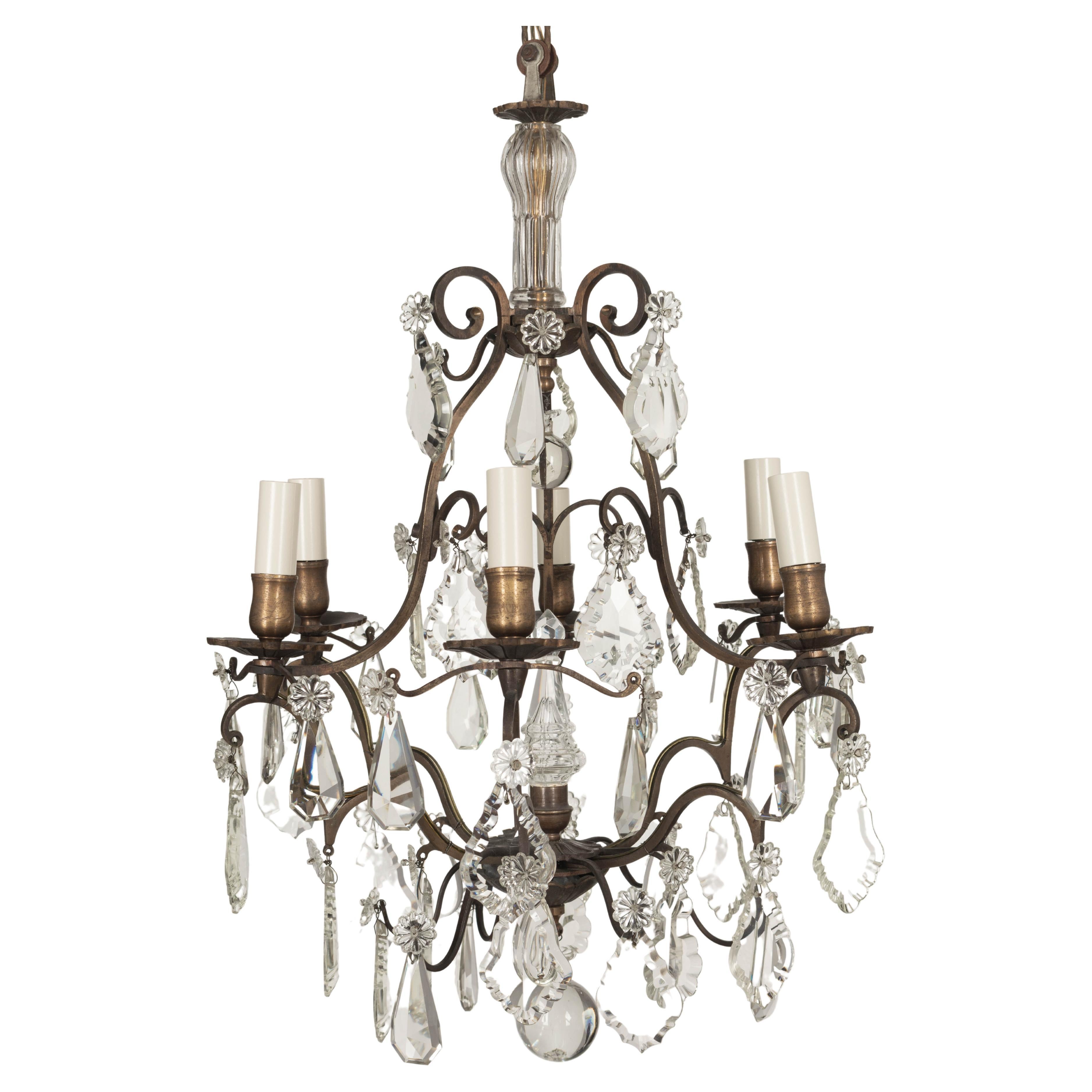 French Louis XV Style Crystal Chandelier at 1stDibs