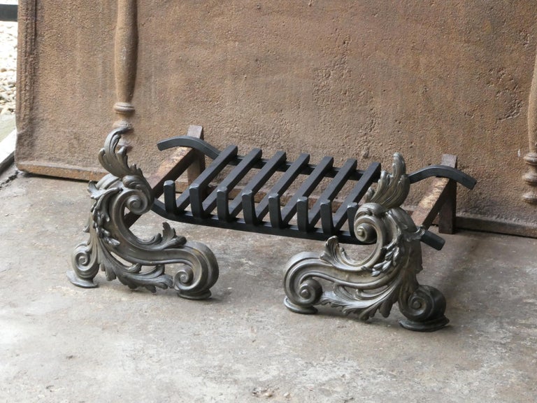 French Louis XV Style Fire Grate, Fireplace Grate at 1stDibs