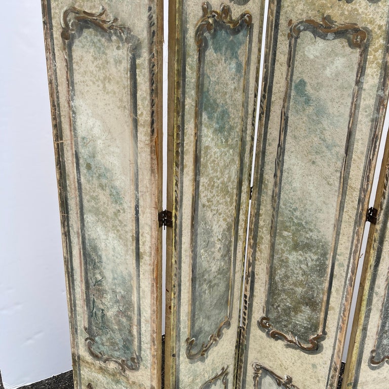 French Louis XV Style Four Panel Folding Dressing Screen For Sale at ...