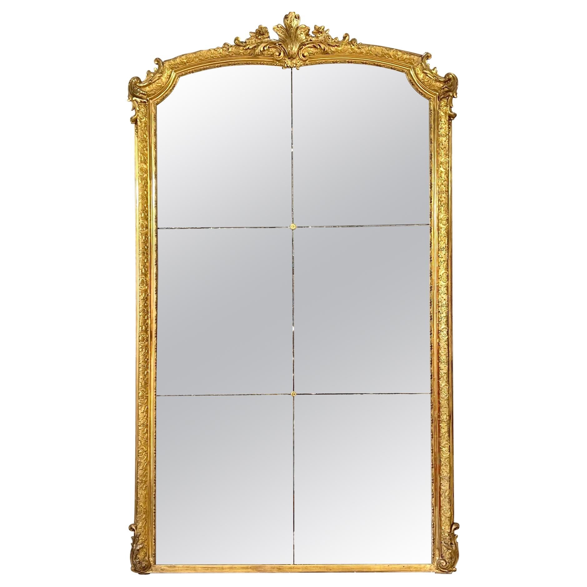 Four-Panel Mirrored Room Divider at 1stDibs