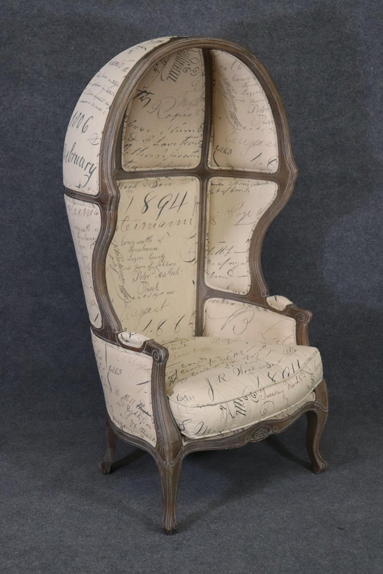 French Louis XV Style Paint Decorated Canopy Porter Chair Circa 2000s ...