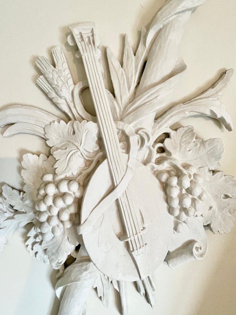 French Louis XV Style Plaster Wall Decor For Sale at 1stDibs