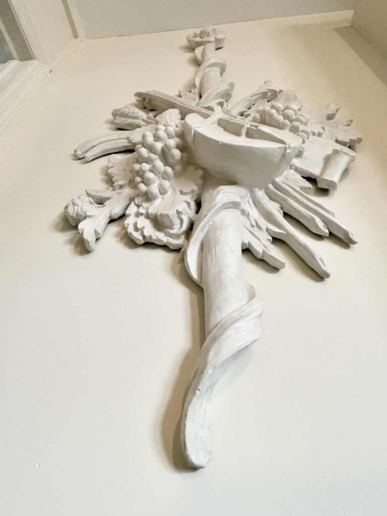 French Louis XV Style Plaster Wall Decor For Sale at 1stDibs