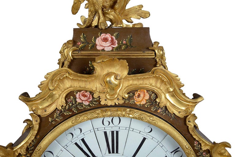 French Louis XV Wall Clock, circa 1760 For Sale at 1stDibs