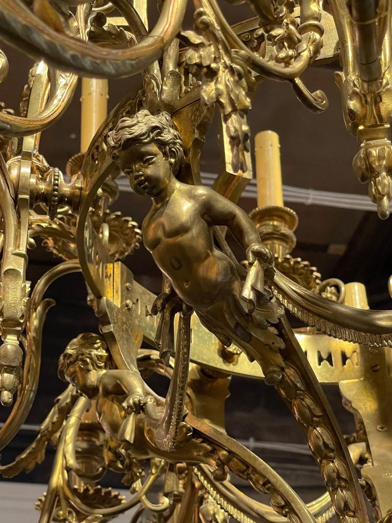 French Louis XVI 24-Light Chandelier For Sale at 1stDibs