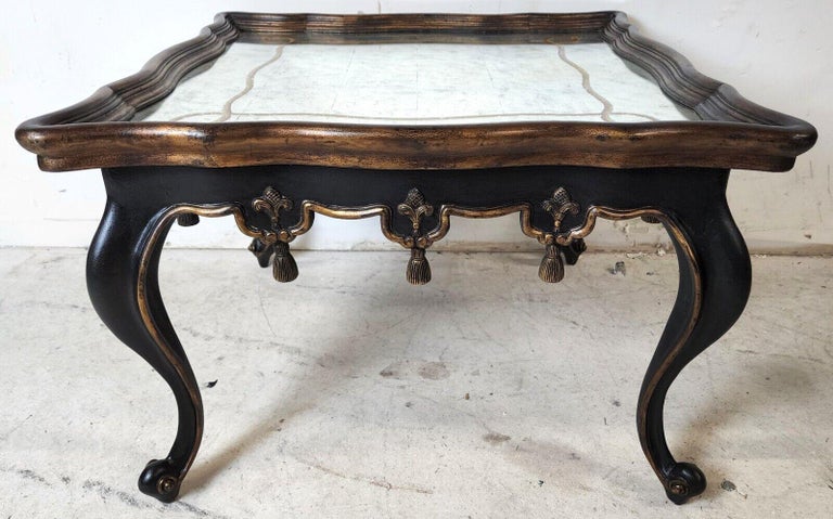 French Louis XVI Églomisé Mirror Top Coffee Table by John Richard For ...