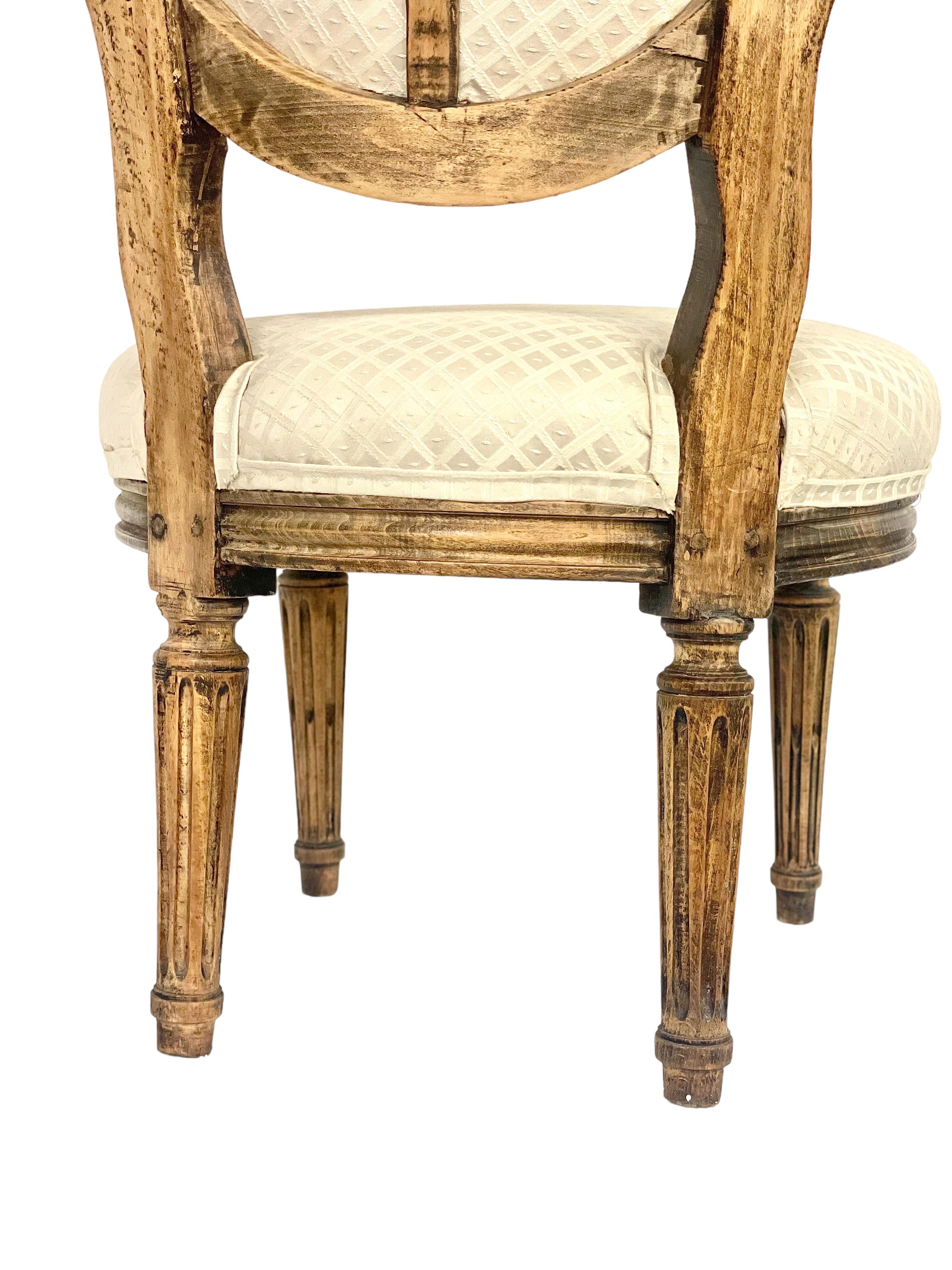 French Louis XVI Petite Boudoir or Slipper Chair For Sale at 1stDibs