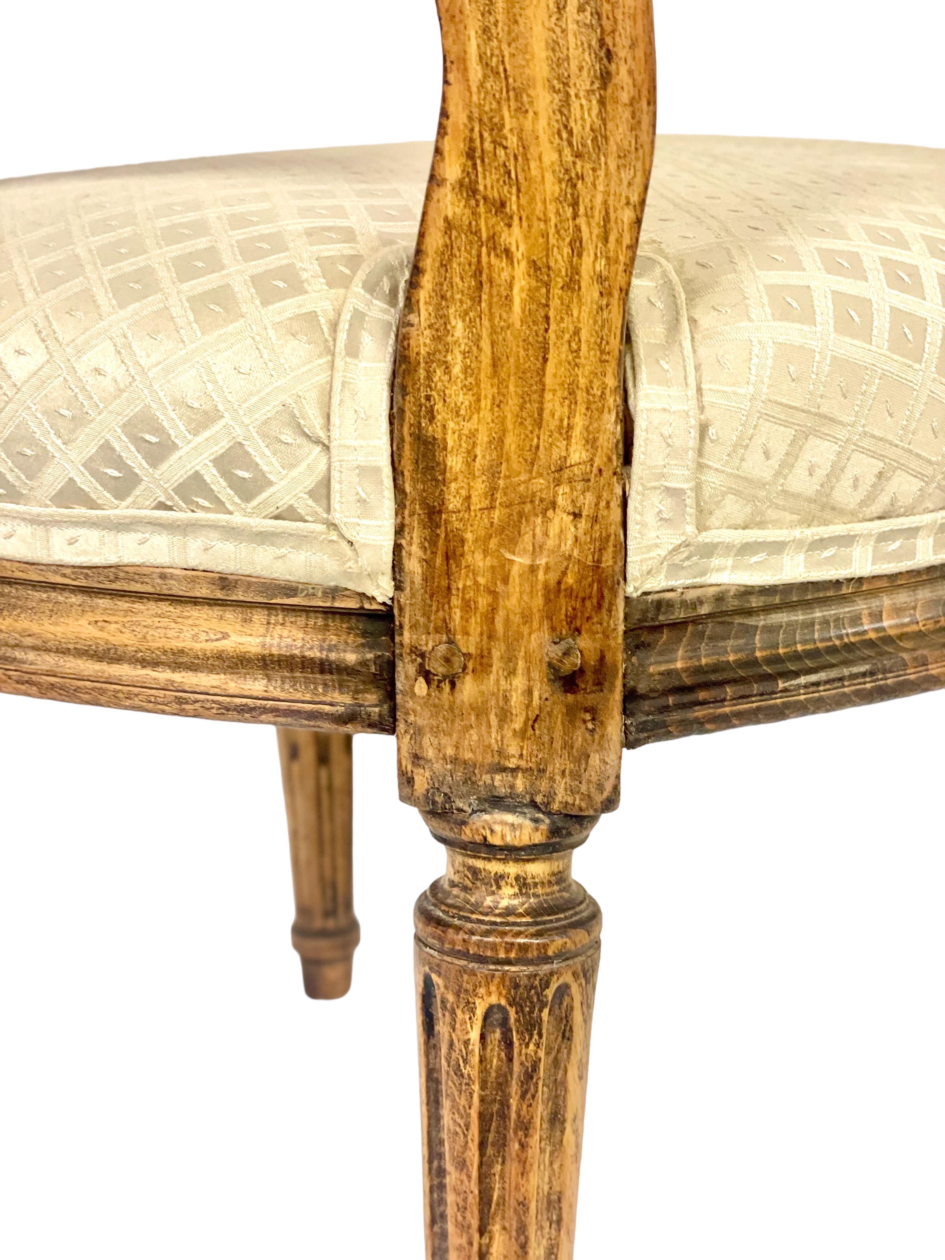French Louis XVI Petite Boudoir or Slipper Chair For Sale at 1stDibs