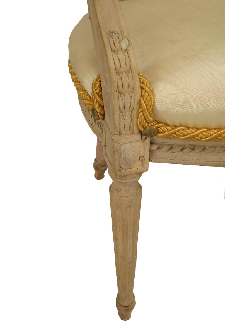 Set of 10 French Louis XVI Stripped Bleach Dining Chairs For Sale at ...