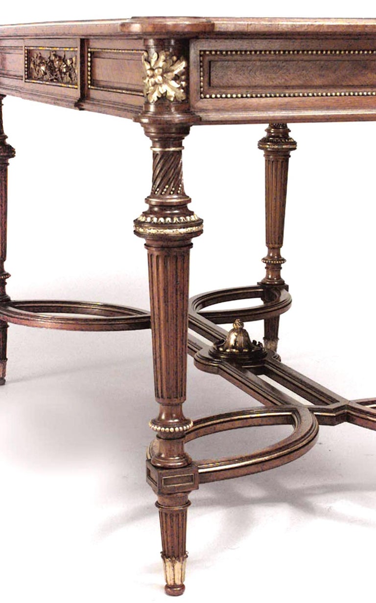 French Louis XVI Style Walnut Center Table For Sale at 1stDibs