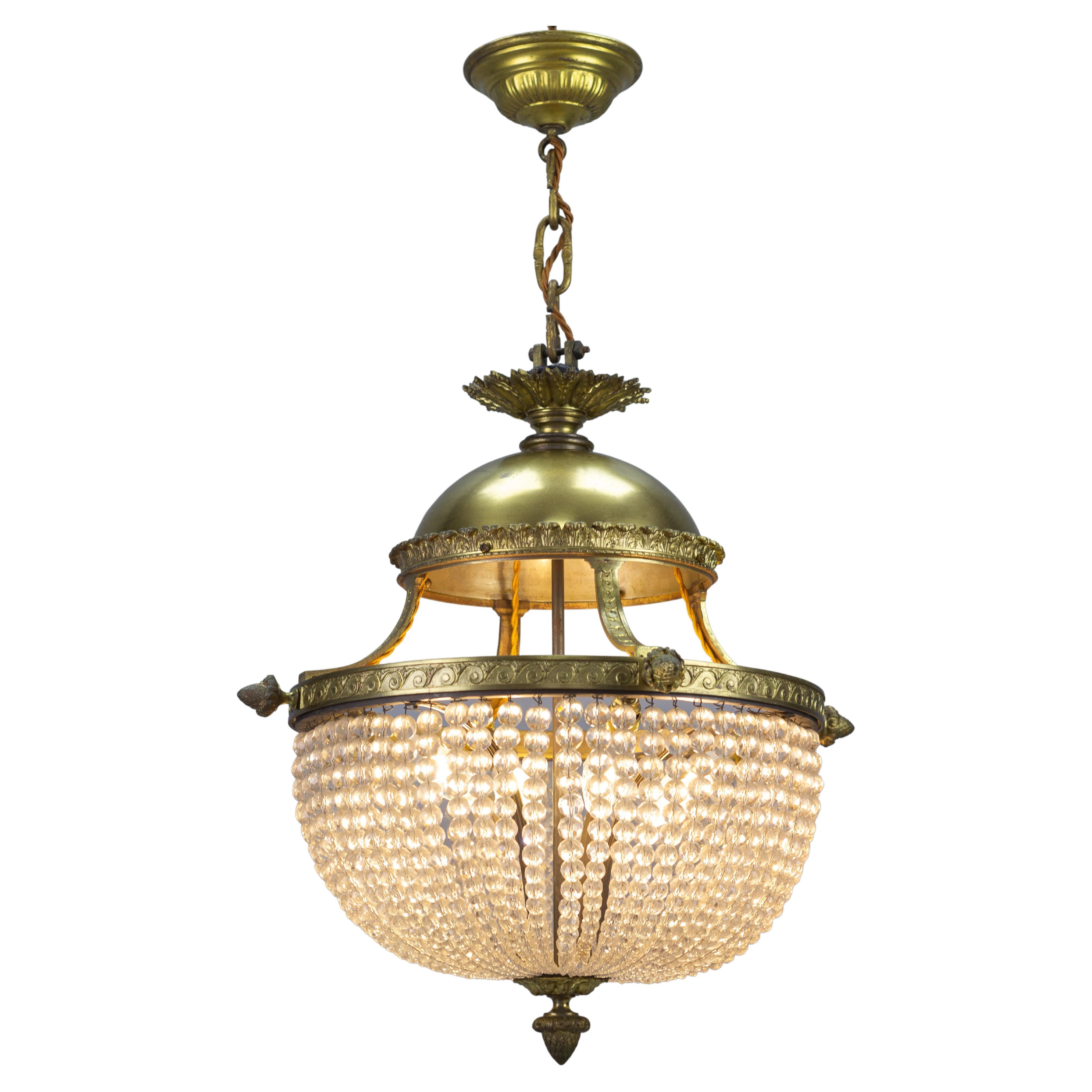 Set of Four French Louis XVI Style Bronze and Porphyry Ceiling Lamps ...