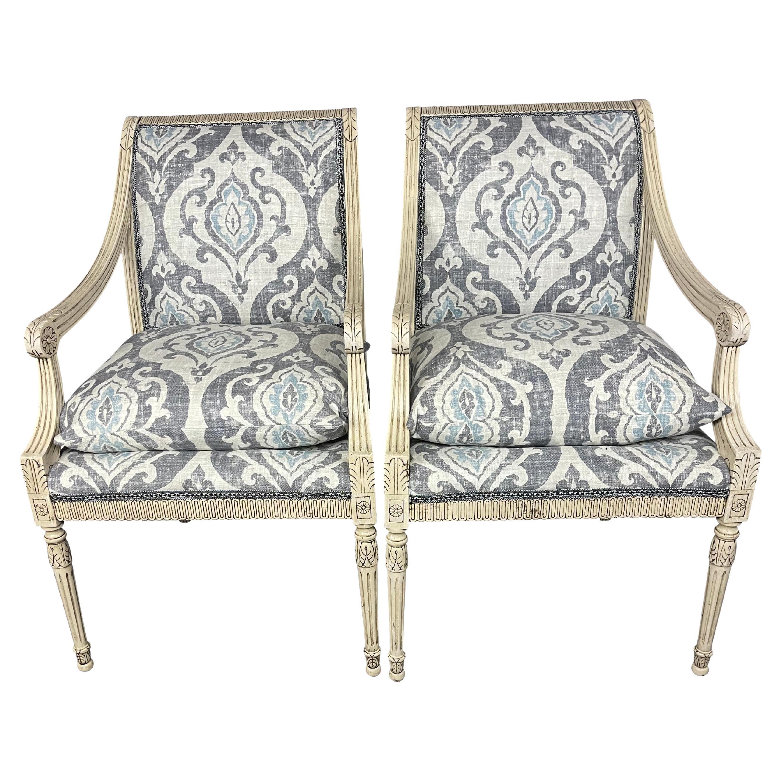 French Round Louis XVI Style Gilt Frame Chair at 1stDibs