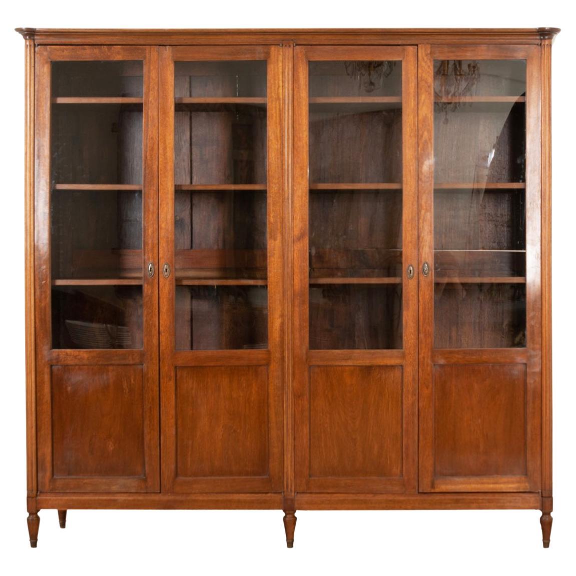 French Louis XVI Style Mahogany Bibliotheque For Sale at 1stDibs