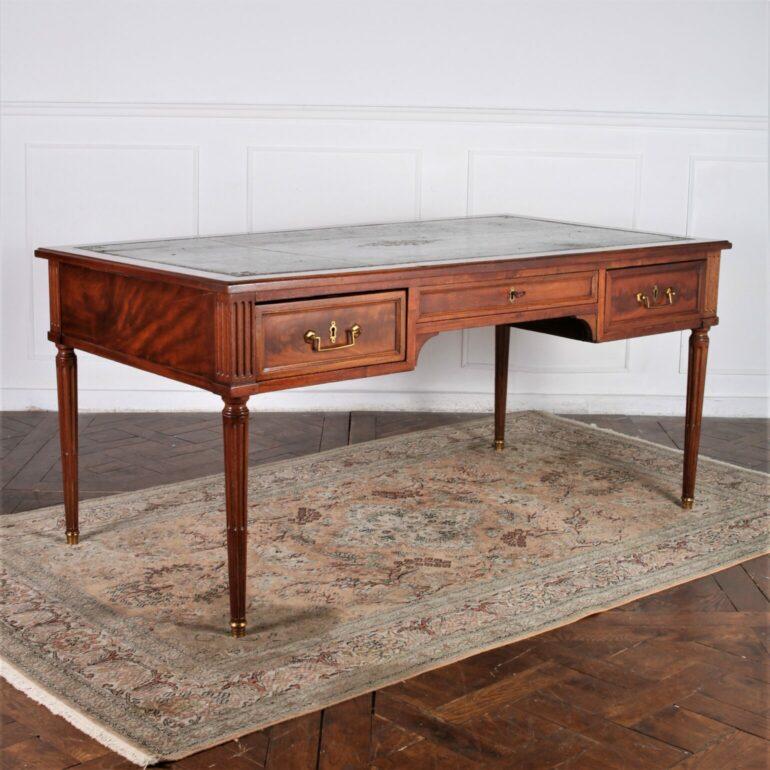 French Louis XVI Style Mahogany Bureau Plat or Writing Desk Circa 1820 ...