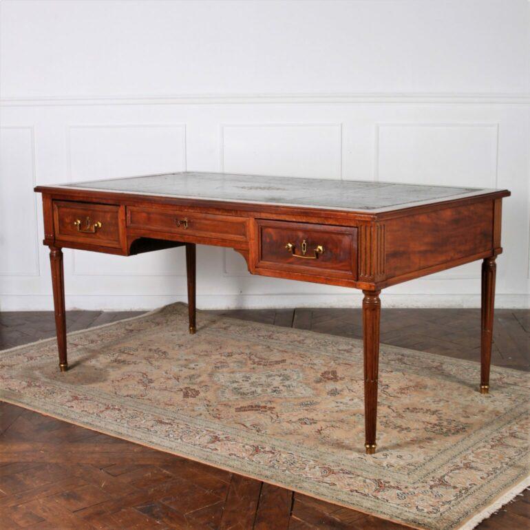 French Louis XVI Style Mahogany Bureau Plat or Writing Desk Circa 1820 ...