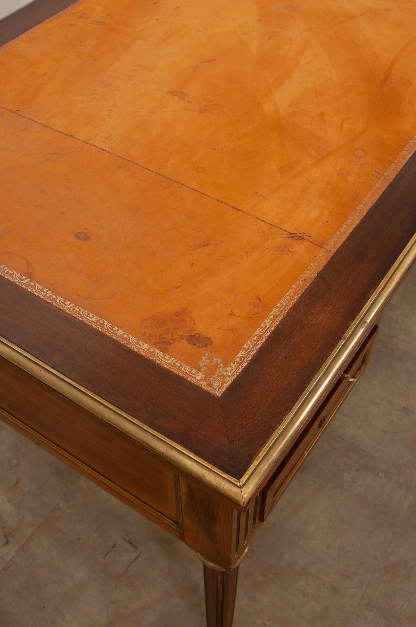 French Louis XVI Style Mahogany Desk For Sale at 1stDibs