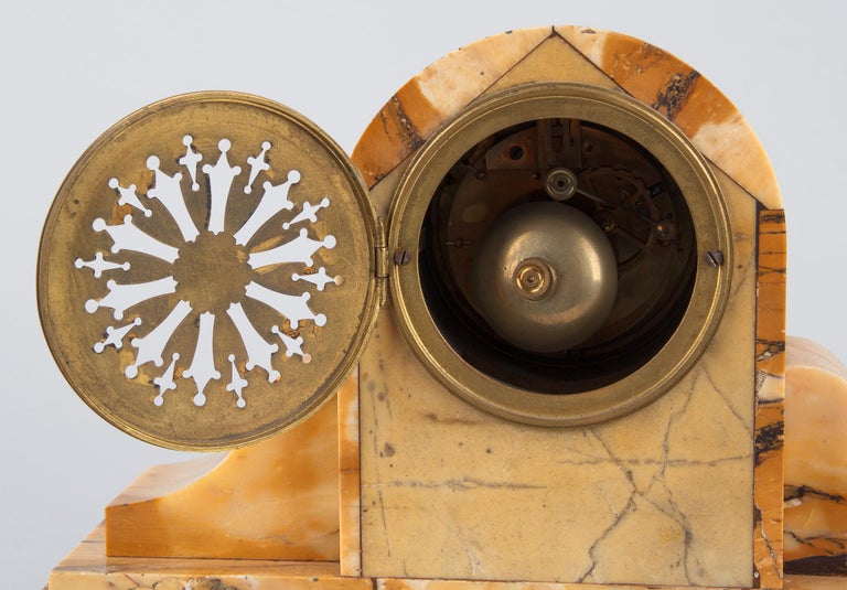 French Louis XVI Style Marble Mantel Clock, Early 1900s at 1stDibs