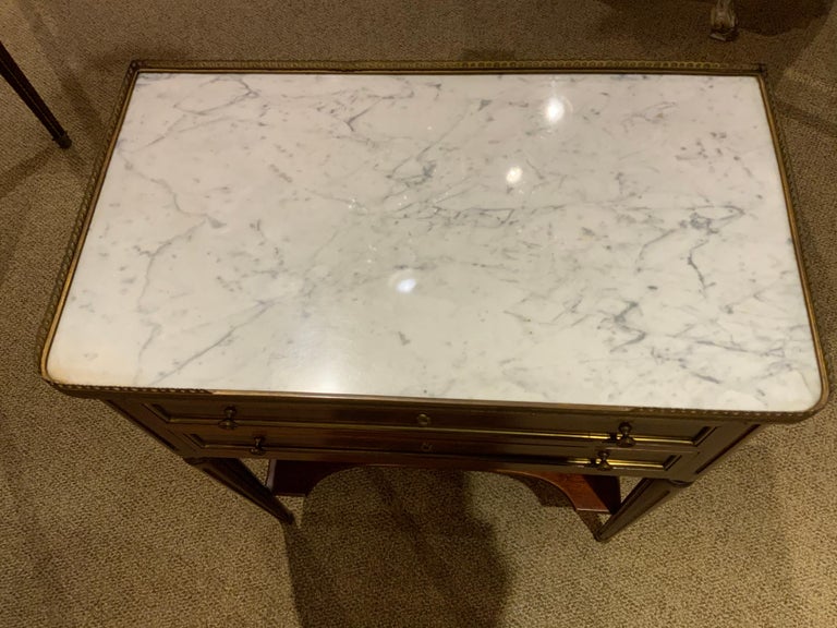 French Louis XVI Style Marble-Top Side Table at 1stDibs