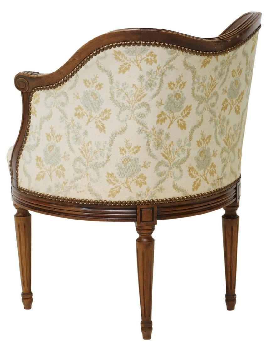 Silla Bergere Francesa Estilo Luis XVI Floral Tapizada en Nogal en ...