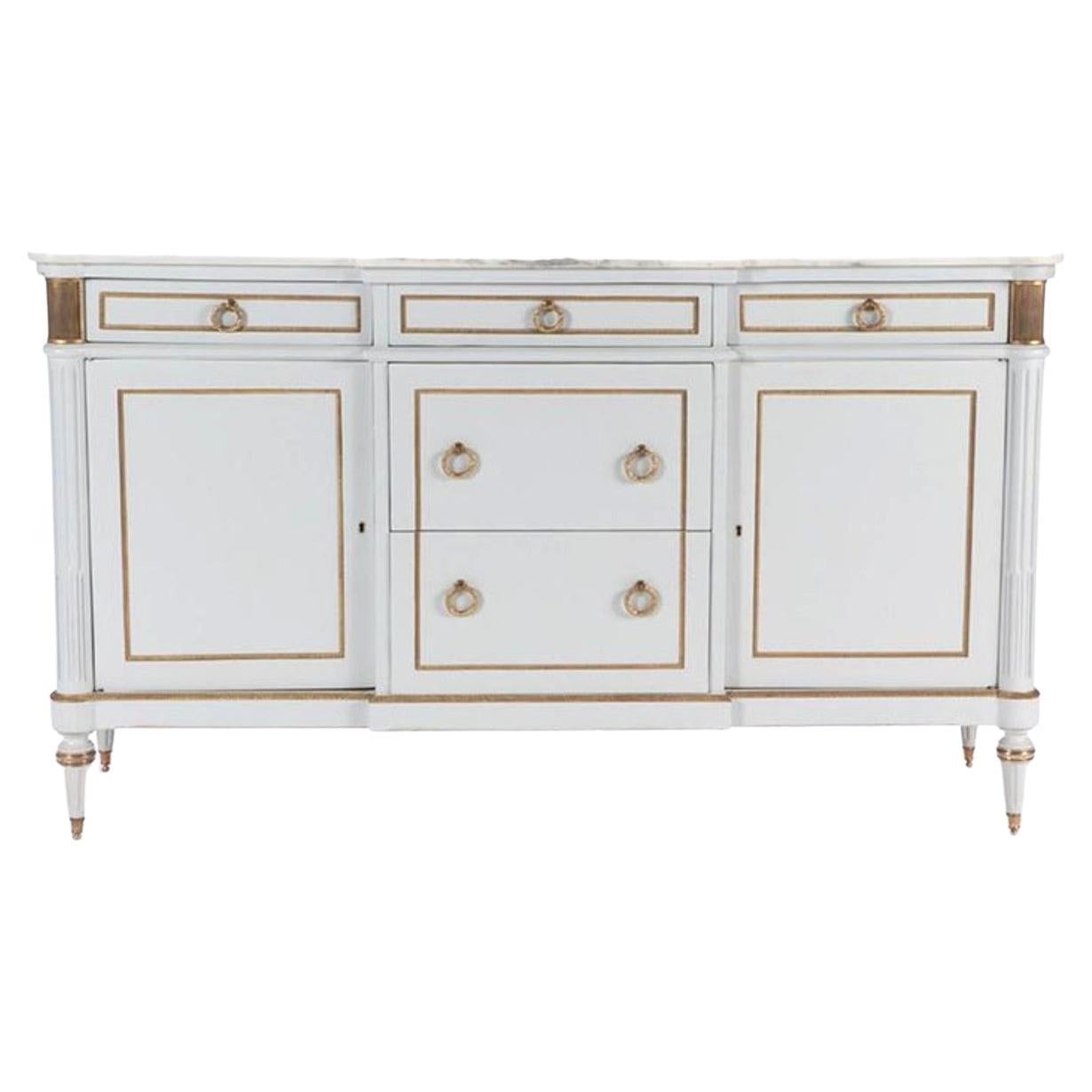 French Louis XVI Marble-Top Sideboard at 1stDibs | louis xvi sideboard ...