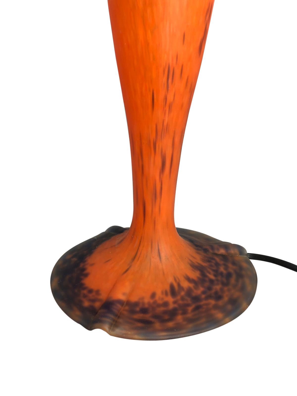 French Lumieres De La Ville Cameo Glass Mushroom Lamp at 1stDibs | art ...
