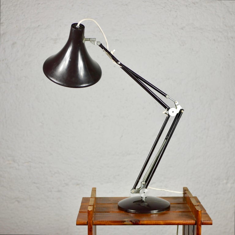French Luxor Style Dark Brown Architect Lamp from the 1960s For Sale at ...