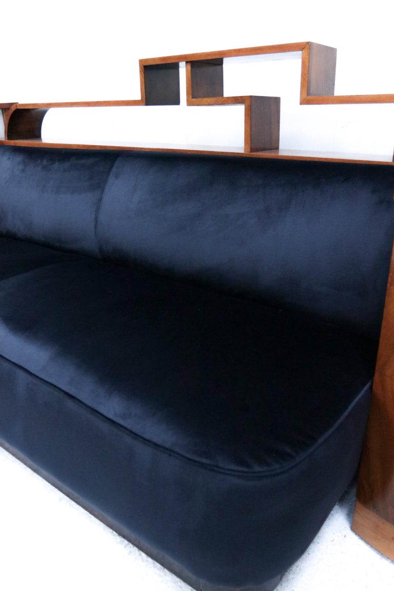 French Luxury Glamorous Art Deco Sofa Integrated Light, circa 1925 at ...