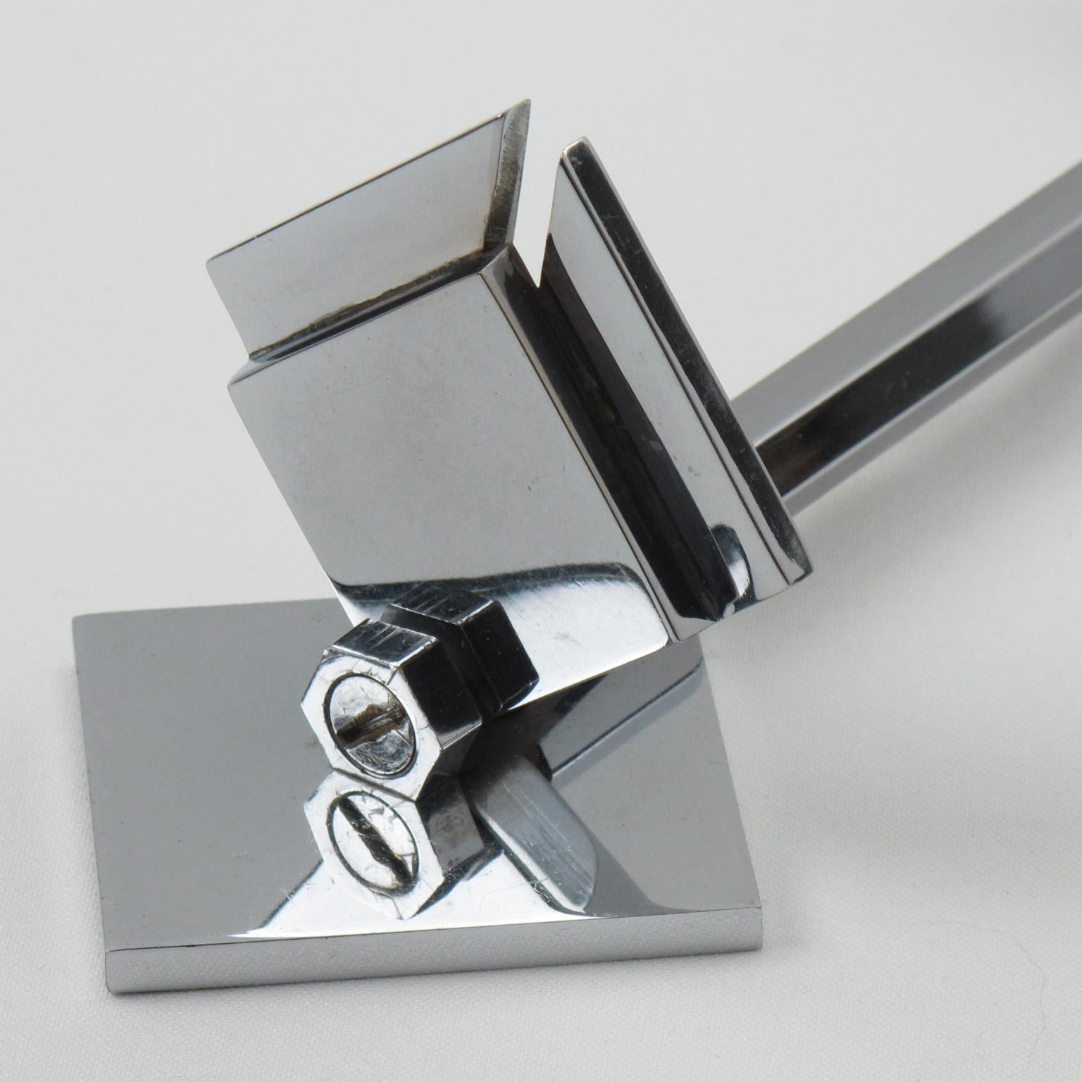 French Machine Age Art Deco Chrome Picture Frame For Sale at 1stDibs