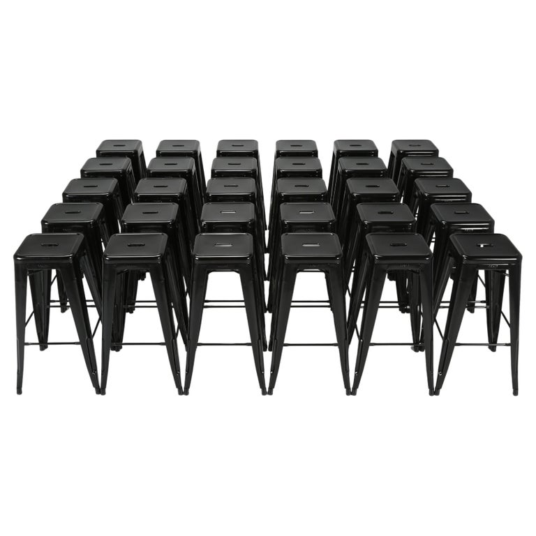 French Made Genuine Tolix High Bar Height Stools in Black Hundreds in ...