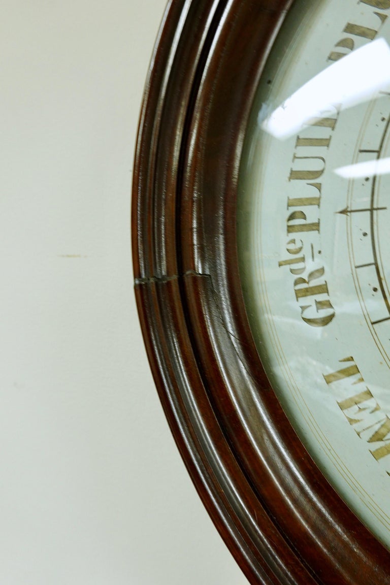 French Mahogany Barometer with Thermometer by "L'Ingenieur Chevallier ...