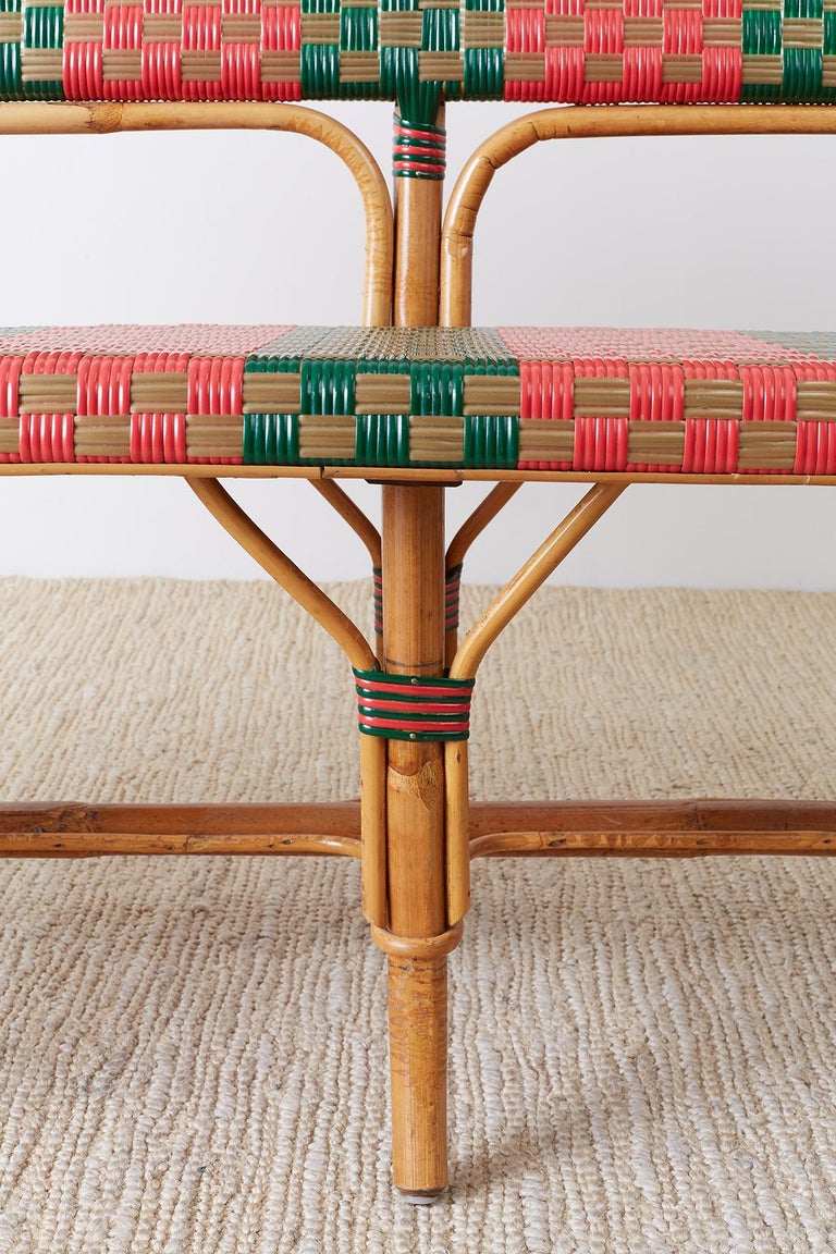 French Maison Gatti Rattan Bamboo Banquette Bench at 1stDibs | rattan ...
