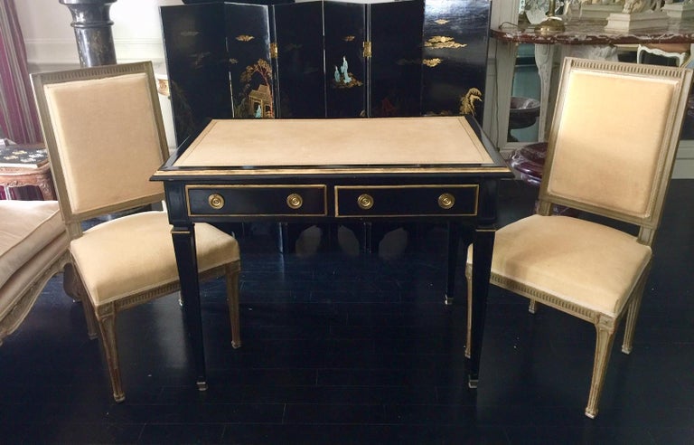 French Maison Jansen Set of 5 Louis XVI Style Chairs at 1stDibs ...