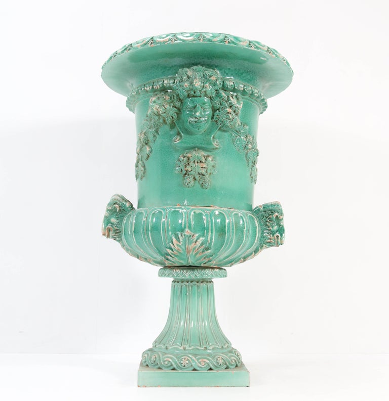 French Majolica Art Nouveau Planter Jardinière in the Style of Jerome ...