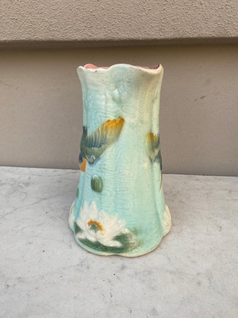 French Majolica Bird Pitcher Saint Clément, circa 1900 For Sale at 1stDibs