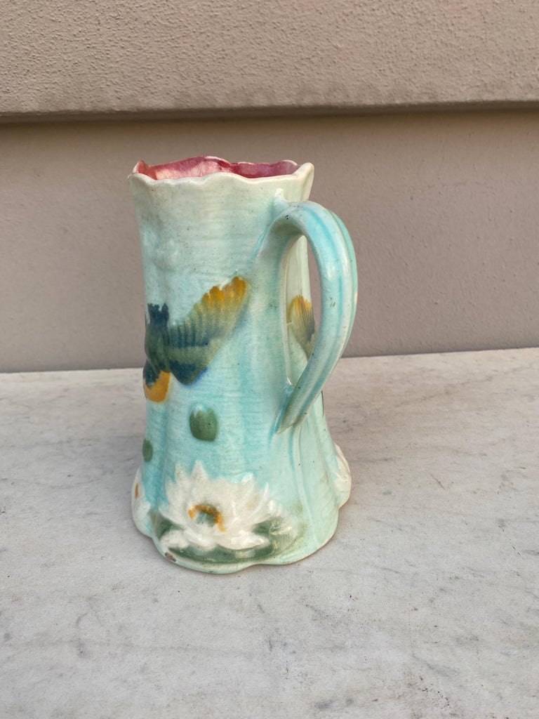 French Majolica Bird Pitcher Saint Clément, circa 1900 For Sale at 1stDibs