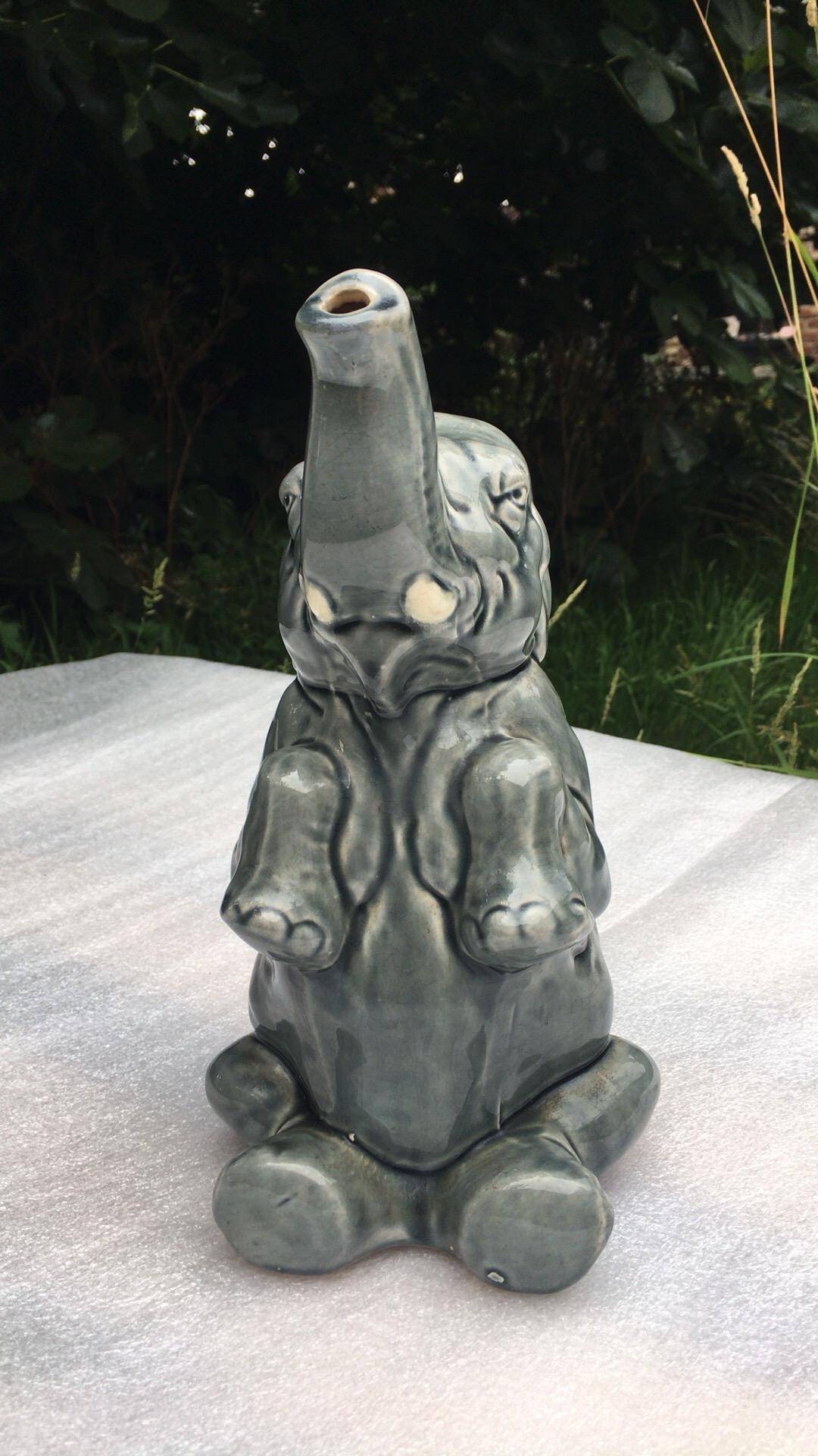 French Majolica Elephant Pitcher Sarreguemines, circa 1900 For Sale at ...