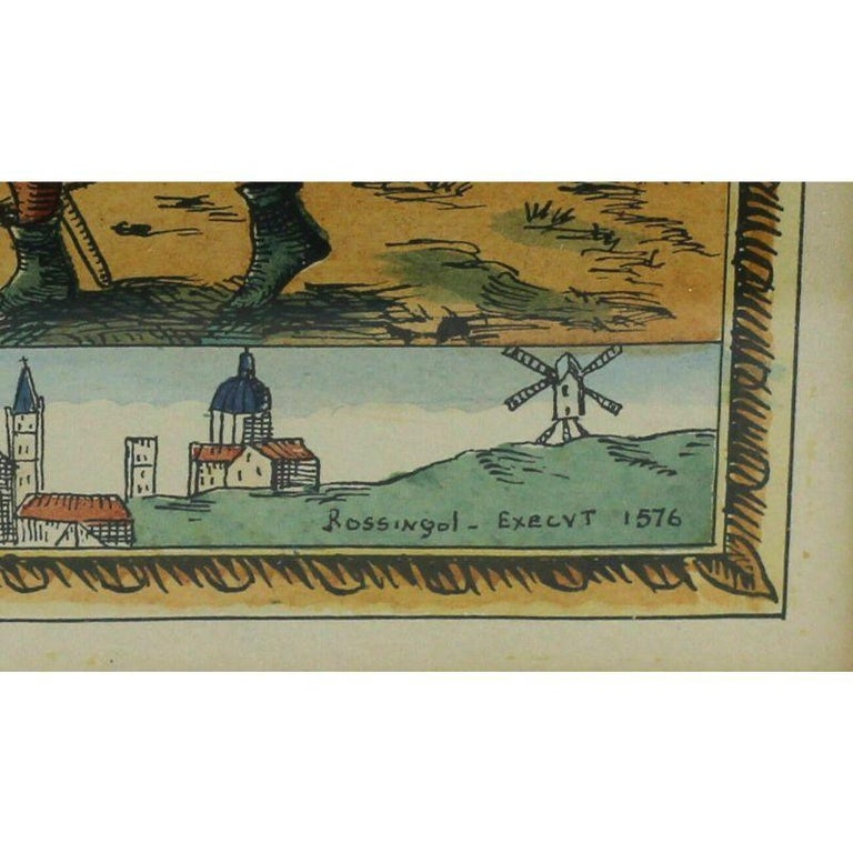 French Map of Paris, Musuem Carnavalet Rossingol University Map, 1576 ...