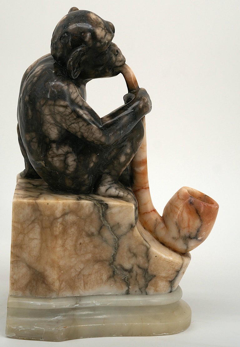 French, Marble Monkey Sculpture, End 19th C For Sale at 1stDibs