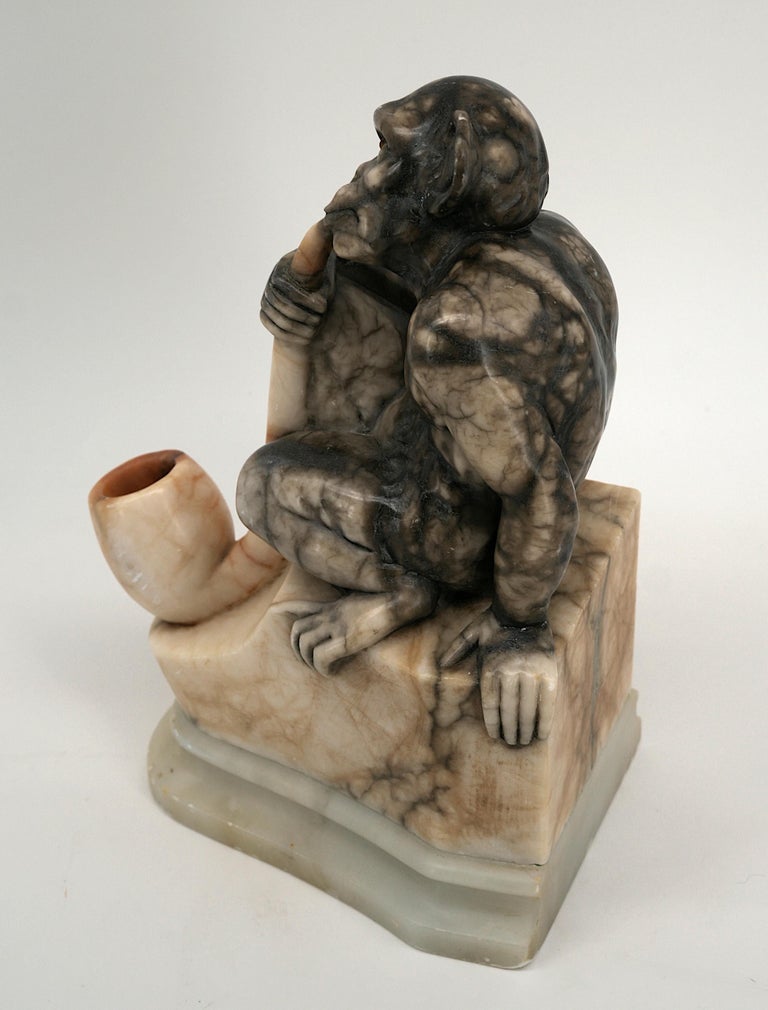 French, Marble Monkey Sculpture, End 19th C For Sale at 1stDibs