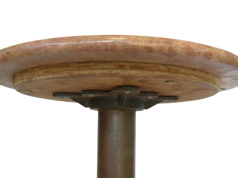 French Marble-Top Cafe Bistro Table at 1stDibs | marble top cafe table