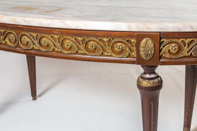 French Marble-Top Coffee Table For Sale at 1stDibs
