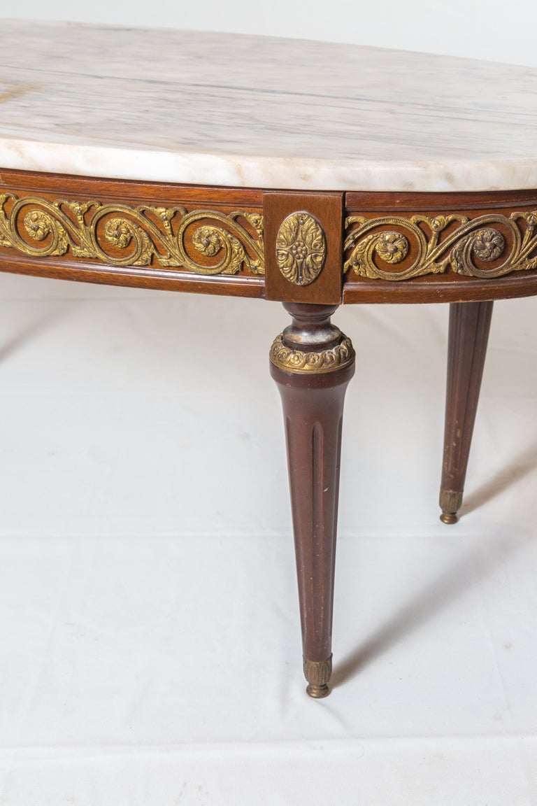 French Marble-Top Coffee Table For Sale at 1stDibs