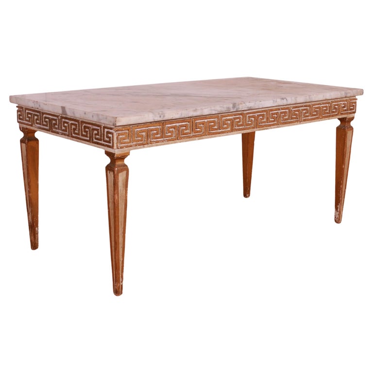 French Marble Top Coffee Table For Sale at 1stDibs