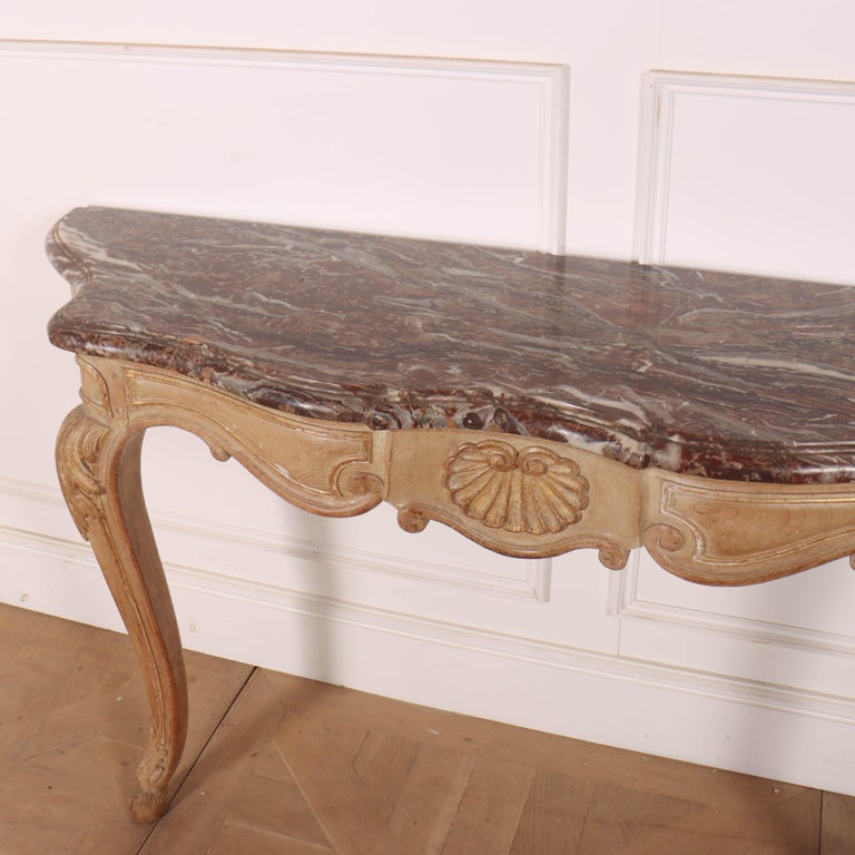 French Marble Top Console Table For Sale at 1stDibs