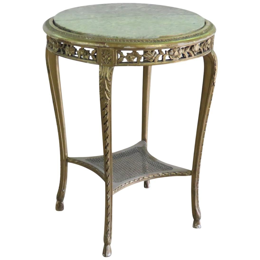 French Marble-Top Side Table at 1stDibs