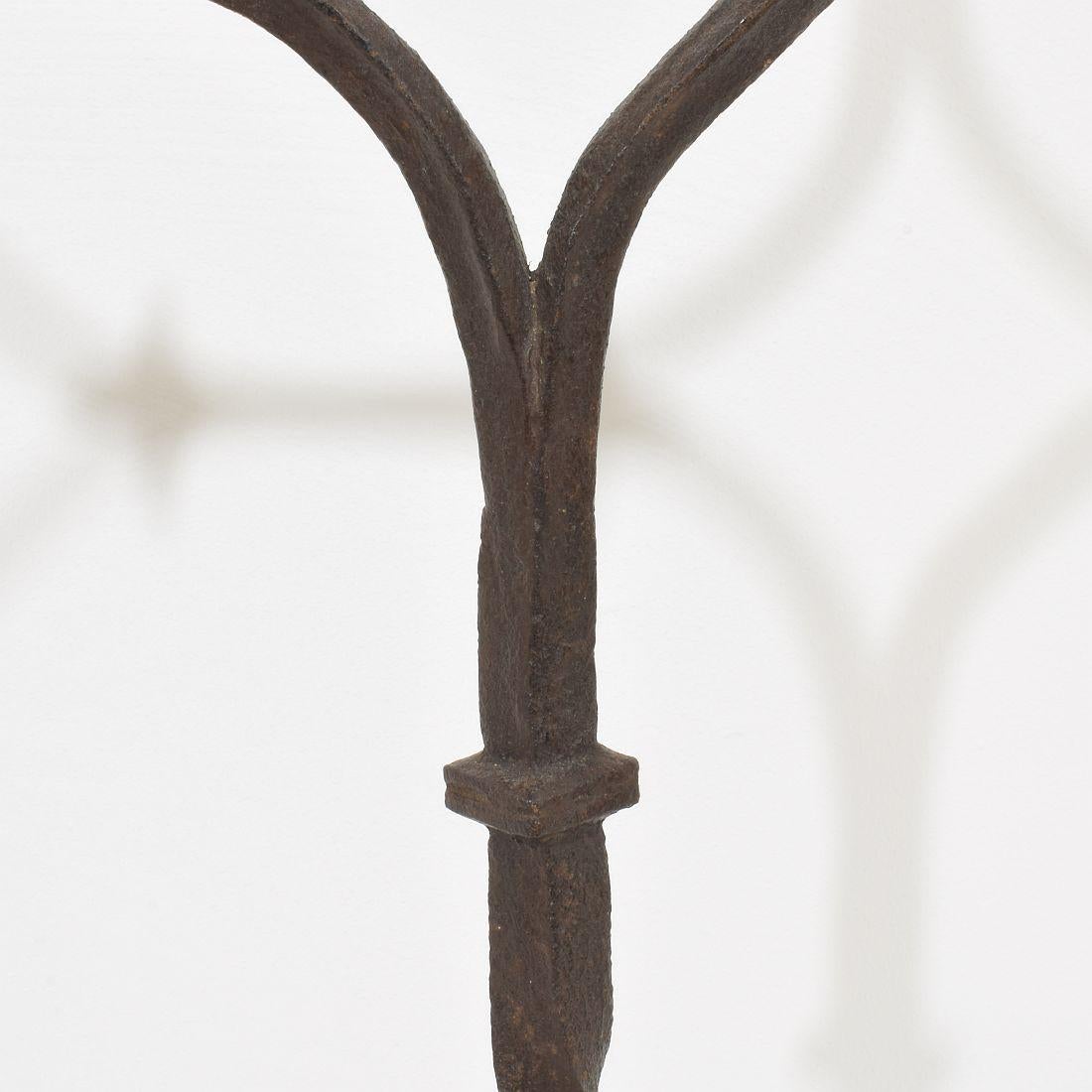 French Medieval Gothic Hand Forged Iron Village Cross at 1stDibs ...