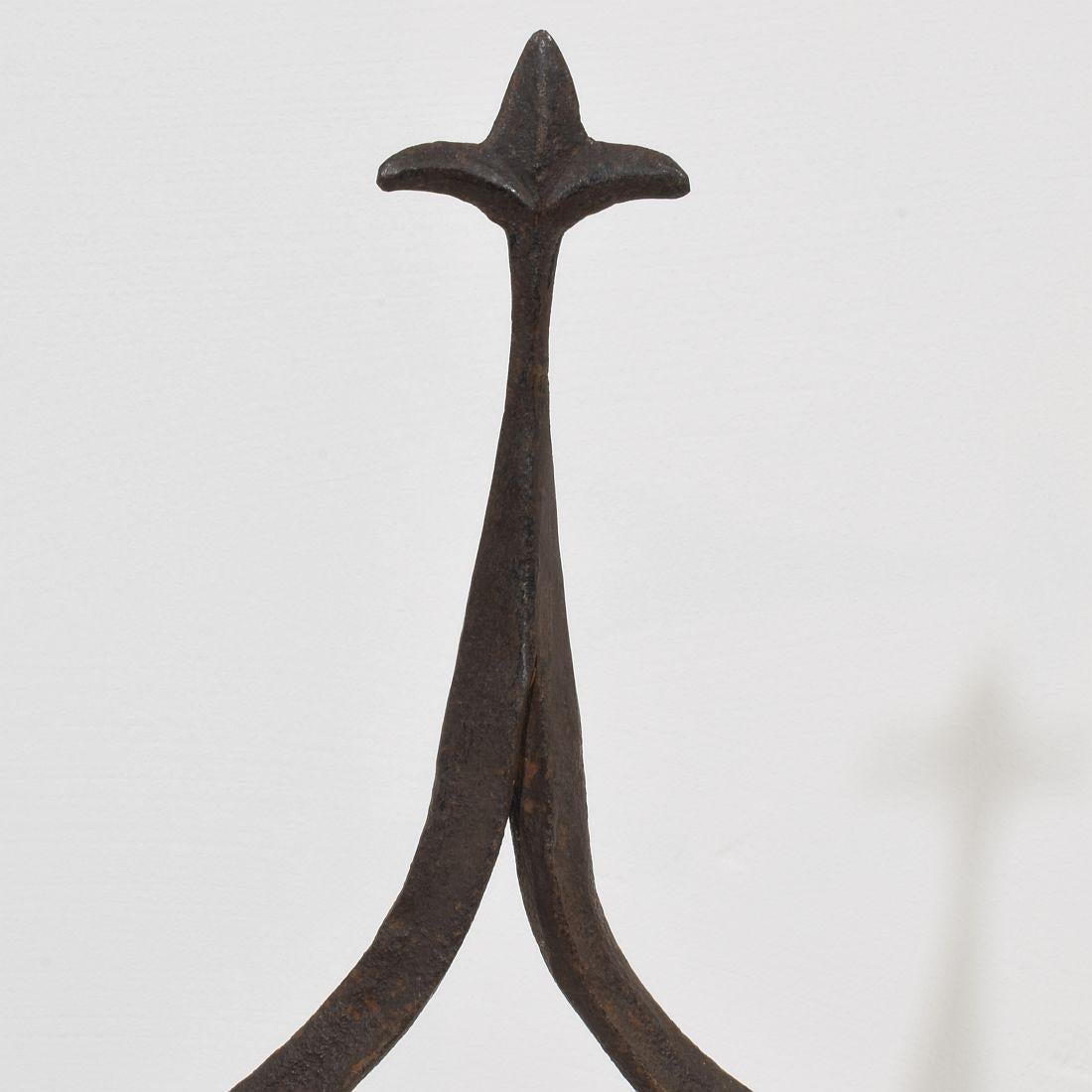French Medieval Gothic Hand Forged Iron Village Cross at 1stDibs ...