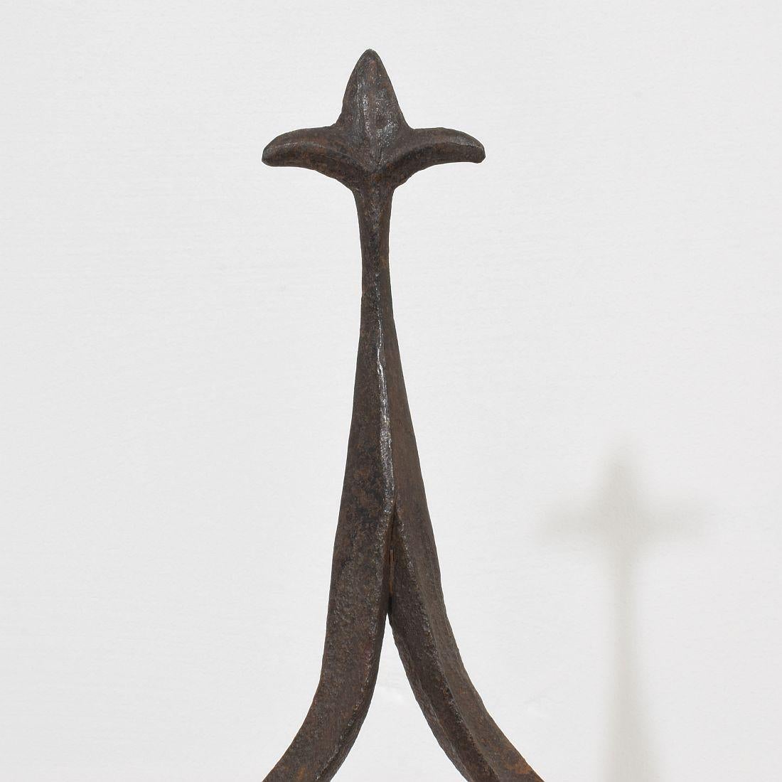 French Medieval Gothic Hand Forged Iron Village Cross at 1stDibs ...